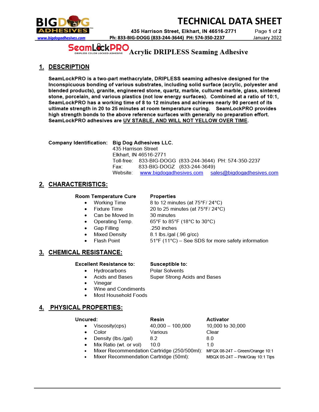 Data Sheets - SeamLock